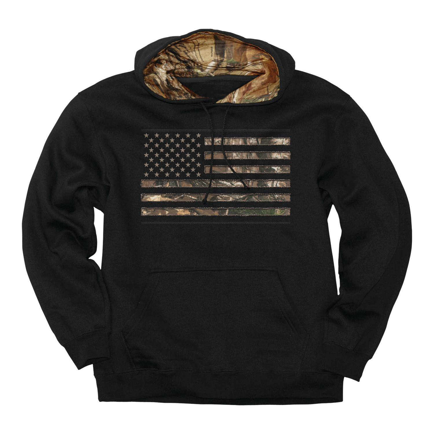 Buck Wear Camo Stars & Stripes Hoodie | West Bend Woolen Mills - Wool ...