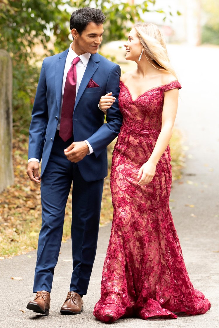 DuBois David Major | Slim Stretch Suit French Blue | West Bend Woolen ...